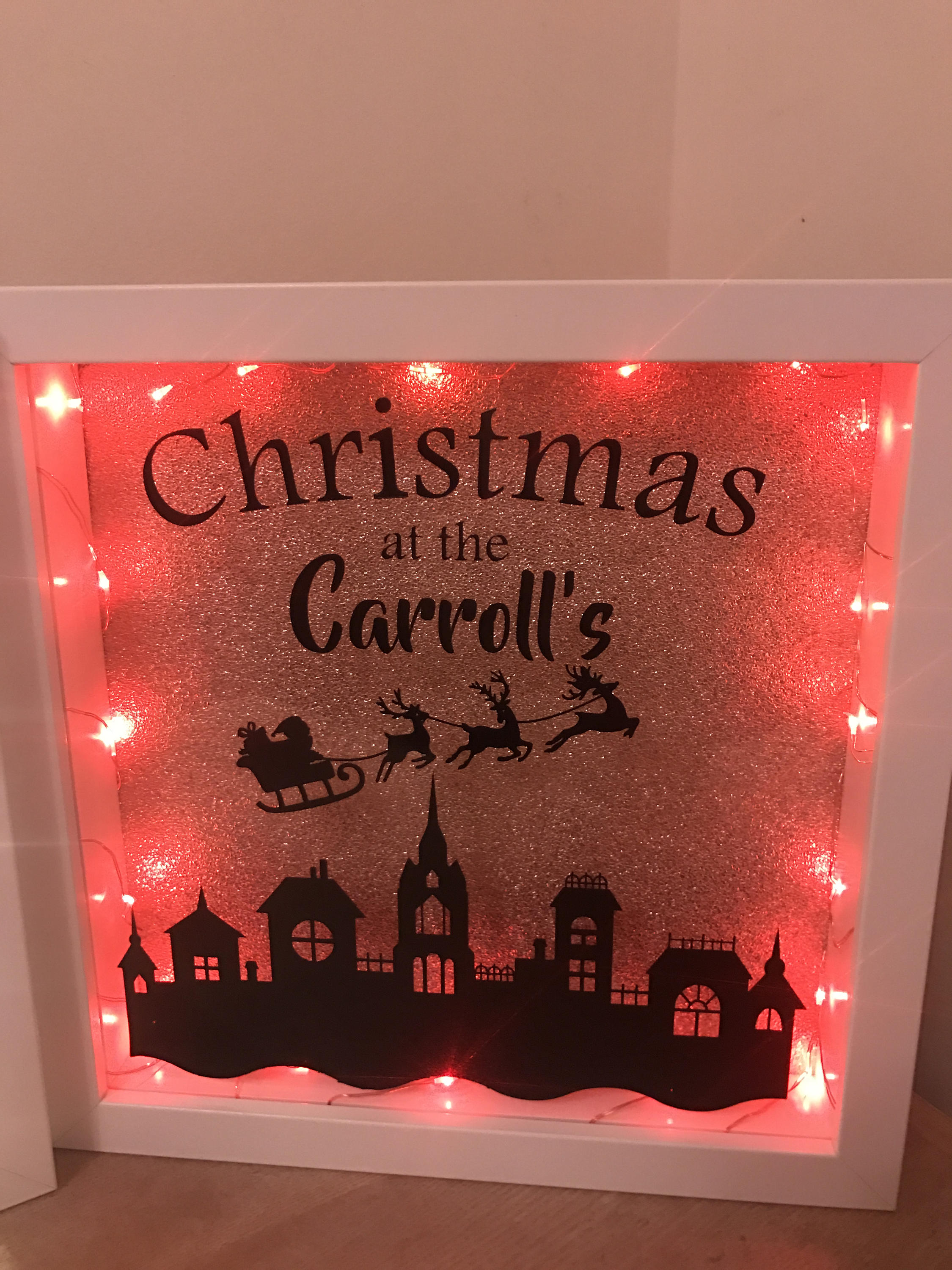 Christmas Light up Frame - Etsy UK