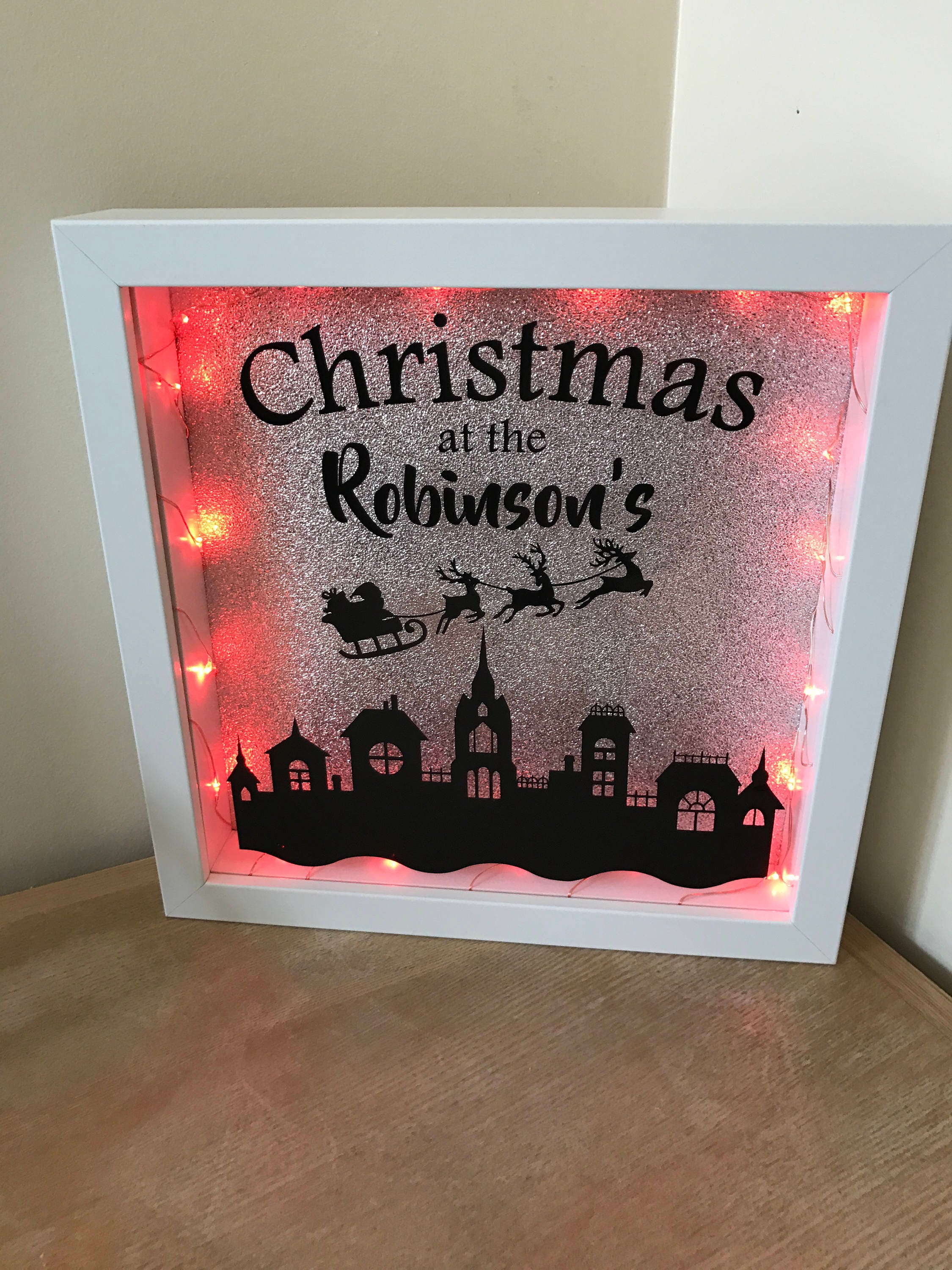 Christmas Light up Frame - Etsy UK