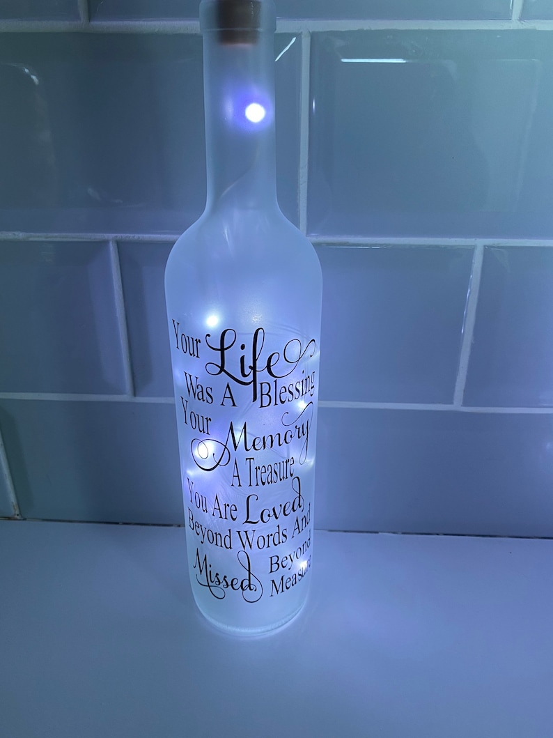 Frosted Light up Memory Bottle - Etsy UK