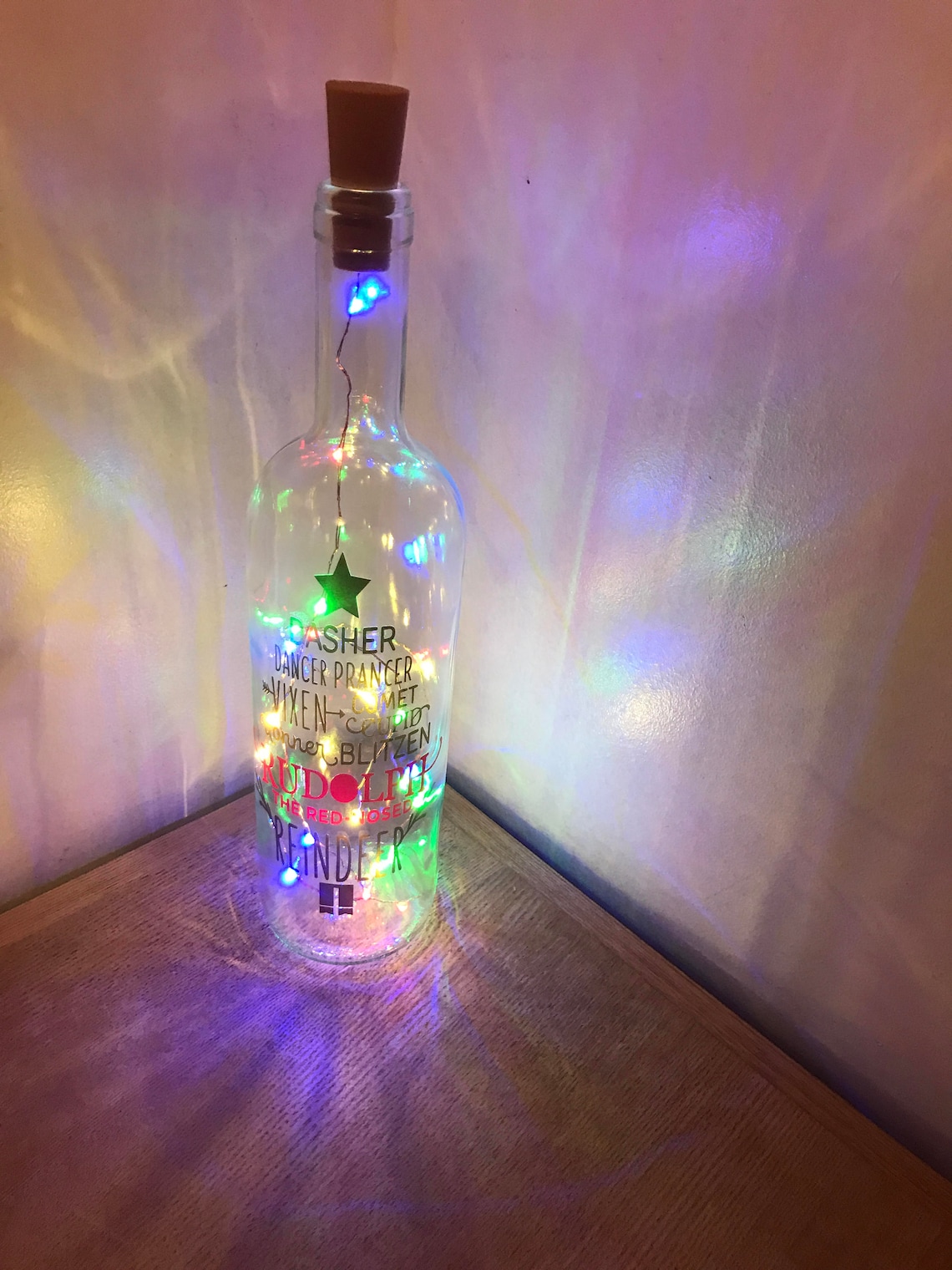 Rudolph the Red Nose Reindeer Light up Bottle - Etsy