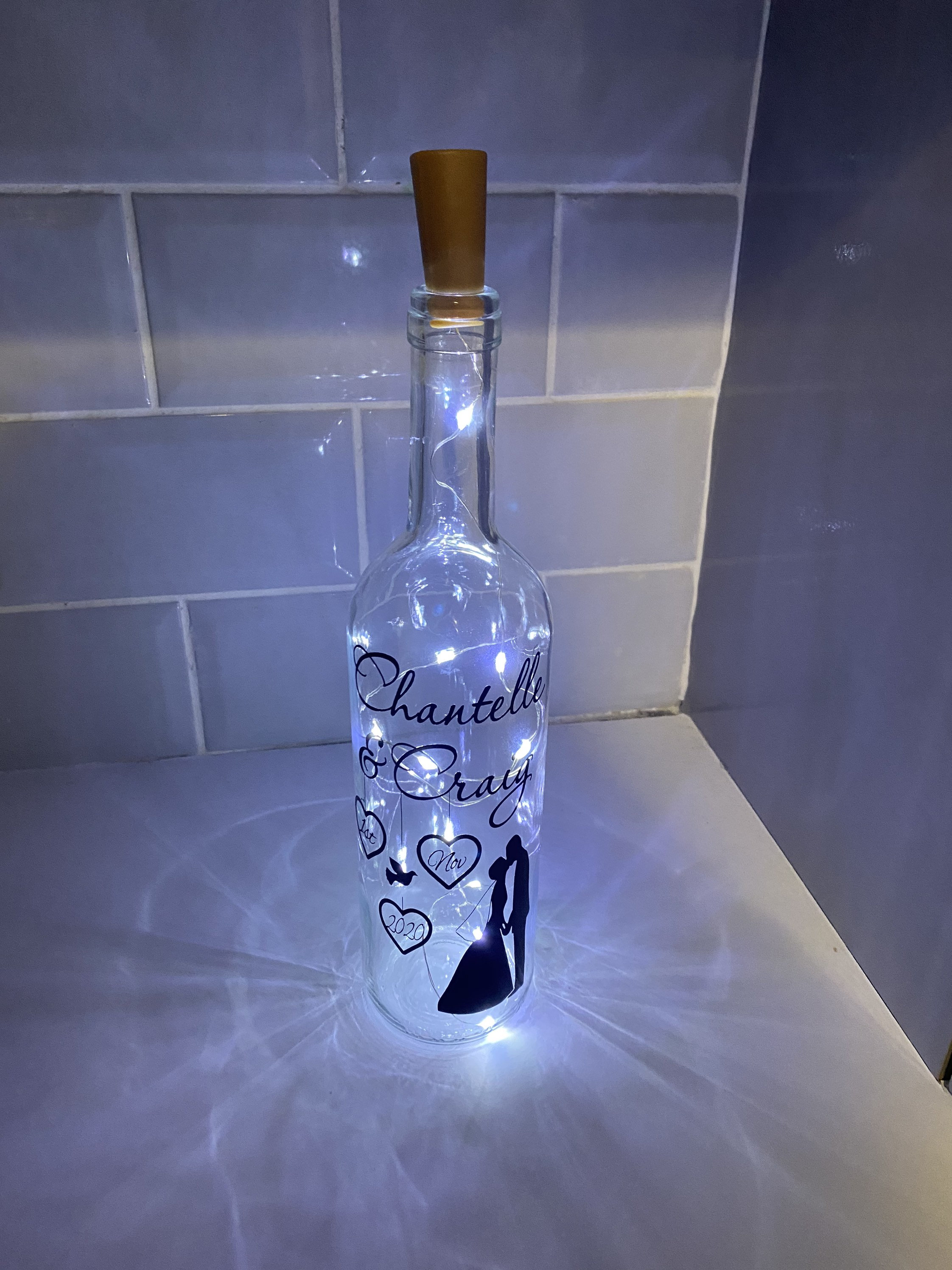 Wedding Light up Bottle - Etsy