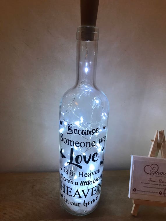 Loved one memory light up bottle | Etsy