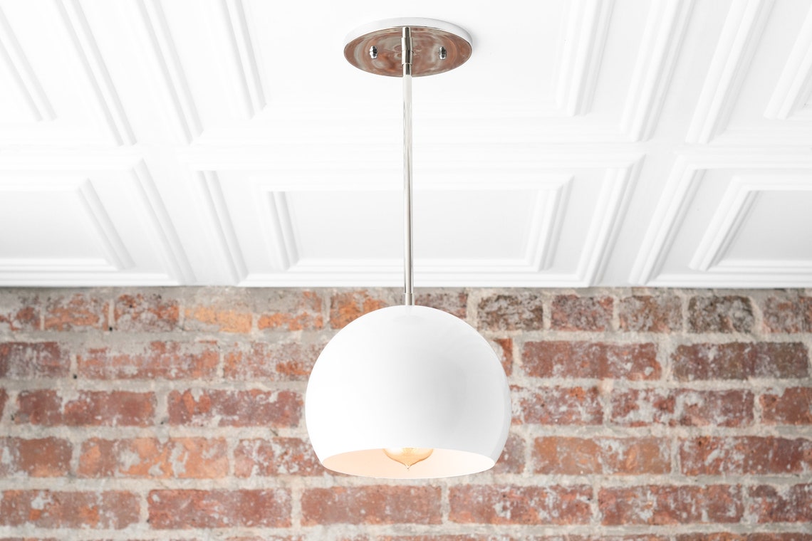 White Pendant Light Pendant Lighting Hanging Light | Etsy