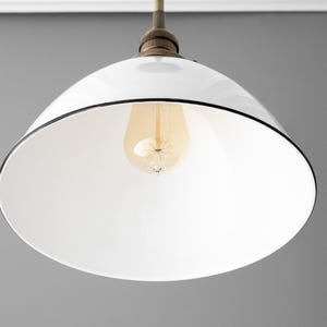 10 Inch White Shade Pendant Light - Hanging Lamp - Ceiling Light ...