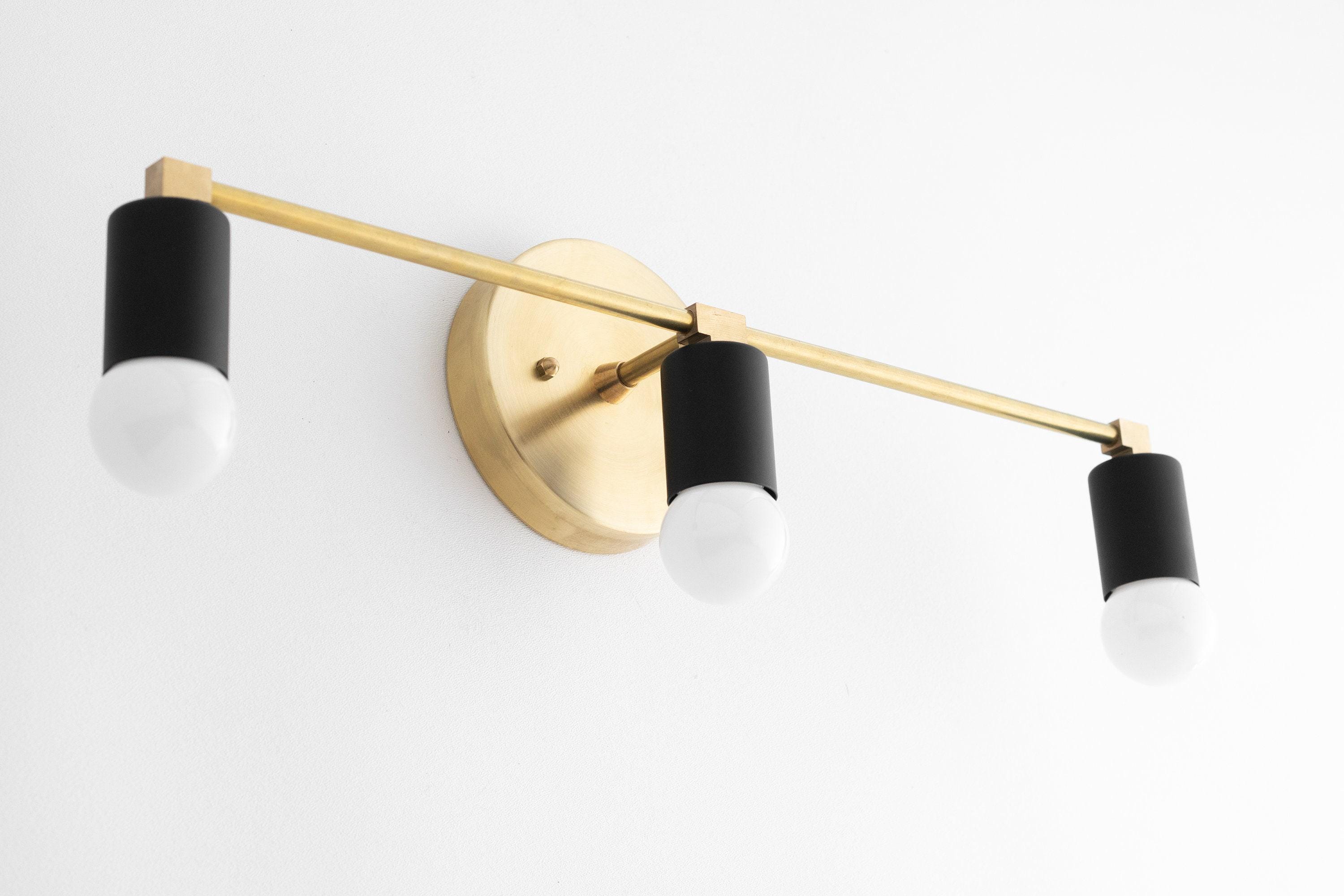 3 Bulb Vanity Light - Bathroom Mirror Lights - Mid Century Lighting ...