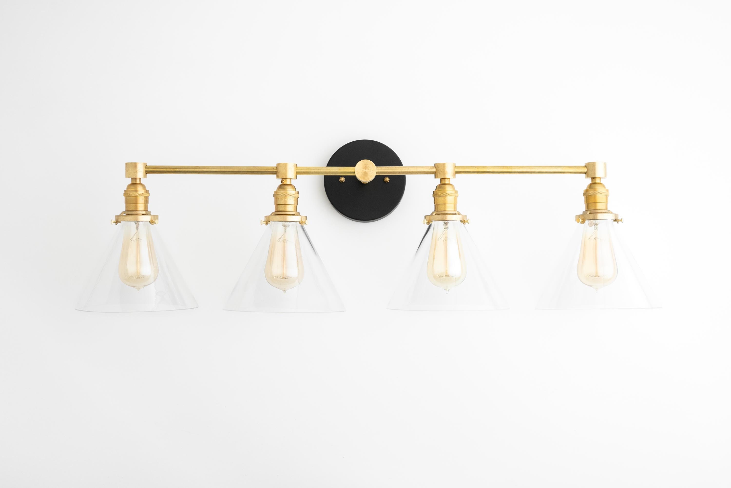 Clear Cone Vanity Vanity Lighting Farmhouse Lighting | Etsy