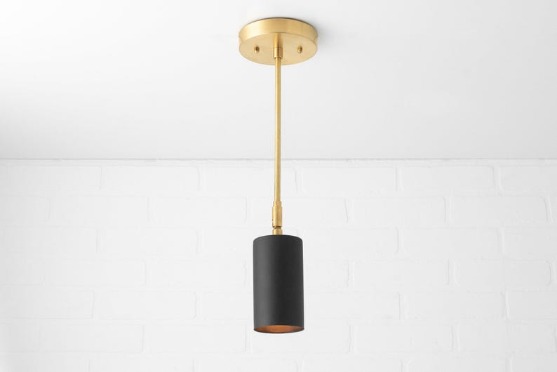 Brass Pendant Light - Unique Lighting - Mid Century Lighting - Modern ...
