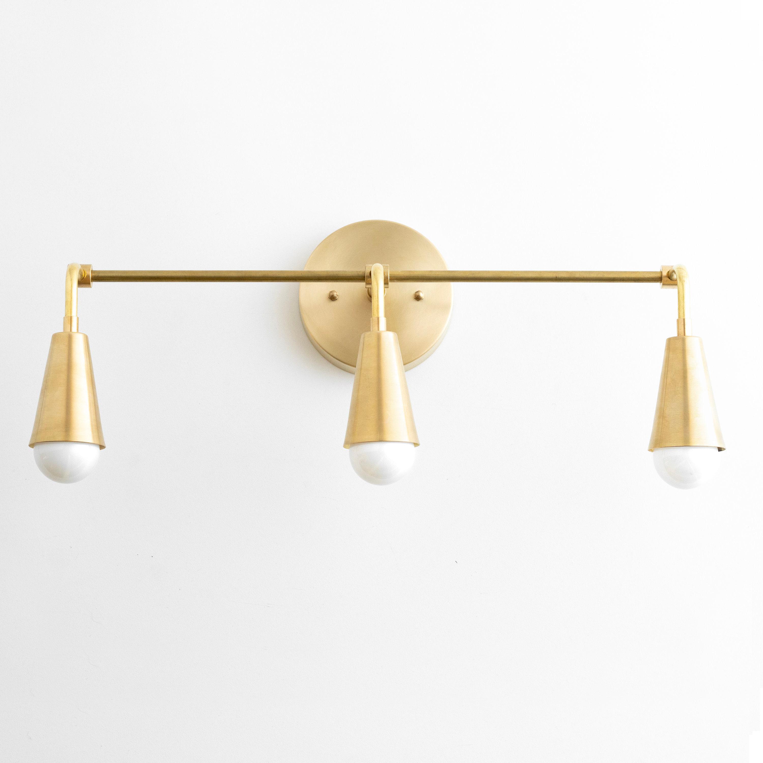 Modern Vanity Light - Three Bulb Vanity - Mirror Light - Wall Light ...