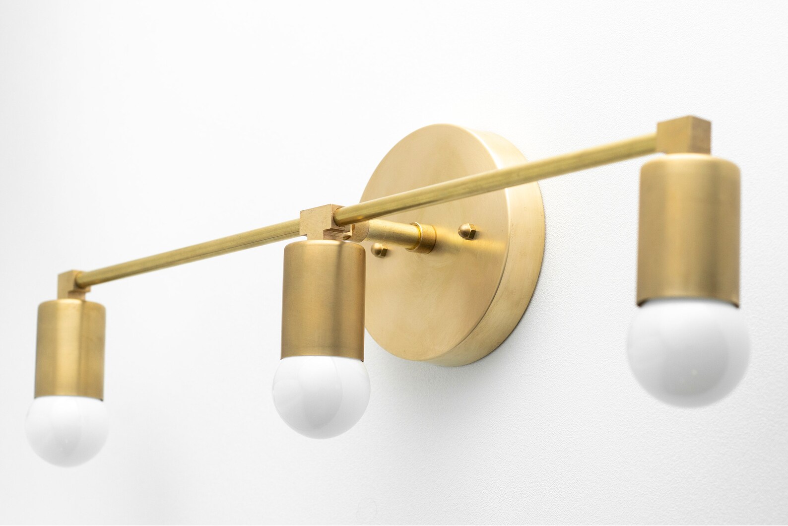 Vanity Light Fixture Multi Light 3 Bulb Mid Century - Etsy