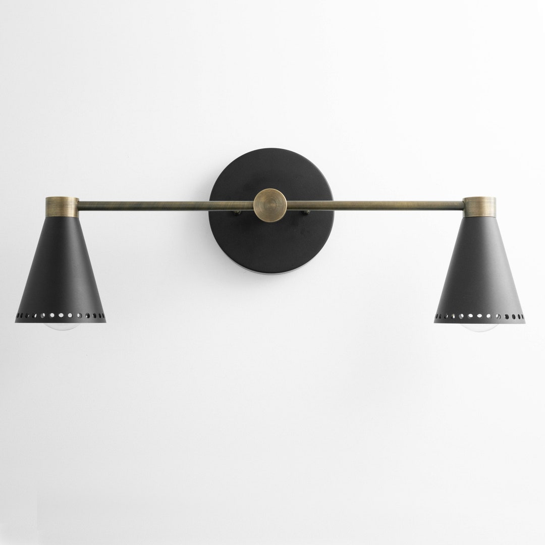 Cast Cones Antique Brass Vanity Modern Lighting Vanity Lighting ...
