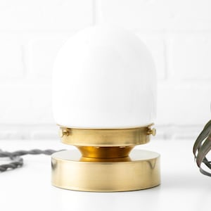 Small Globe Table Lamp - Mid Century Lighting - Soft Light Lamp ...