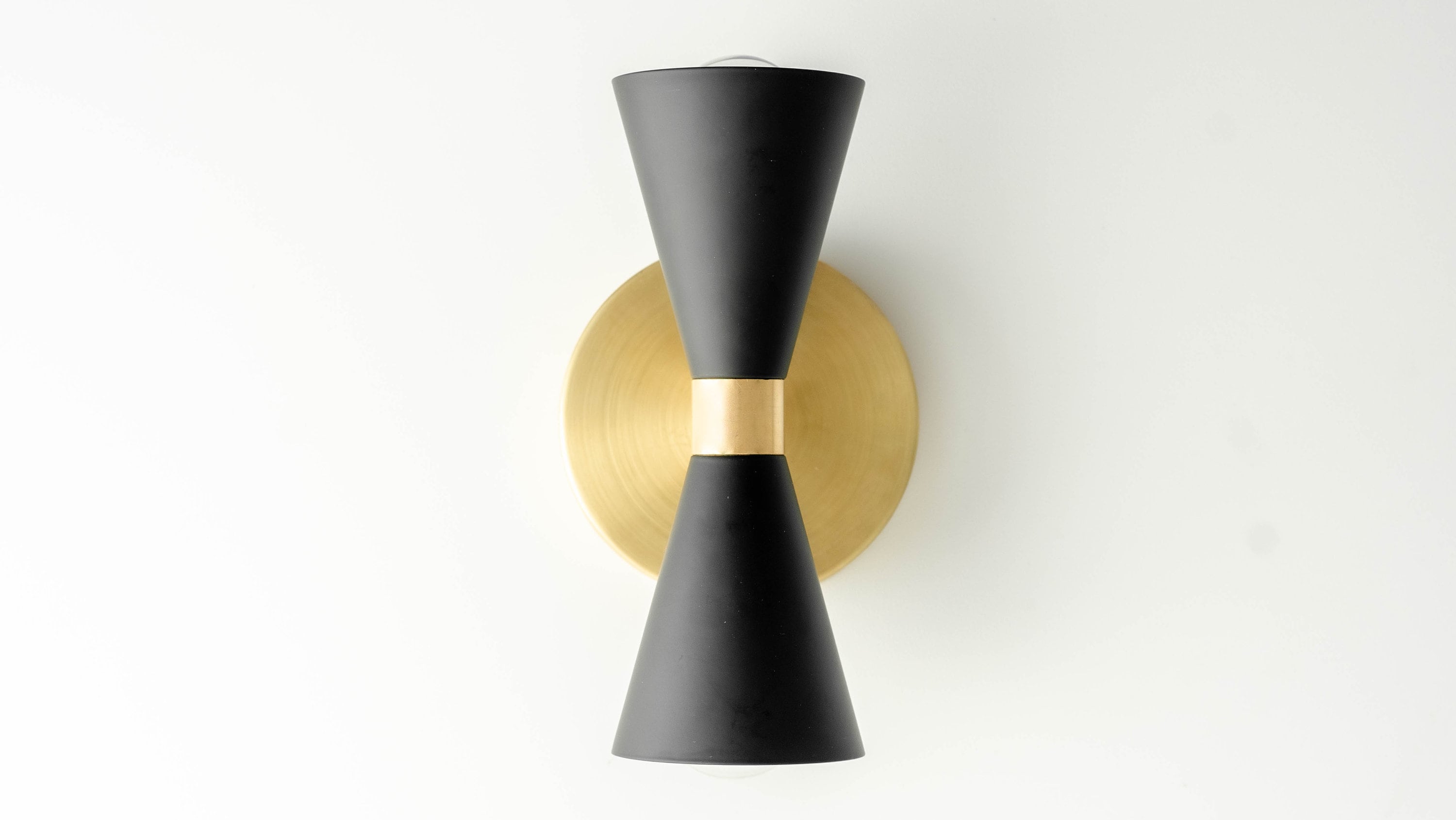 Brass Sconce Large Cone Geometric Sconce Lighting Fixtures | Etsy