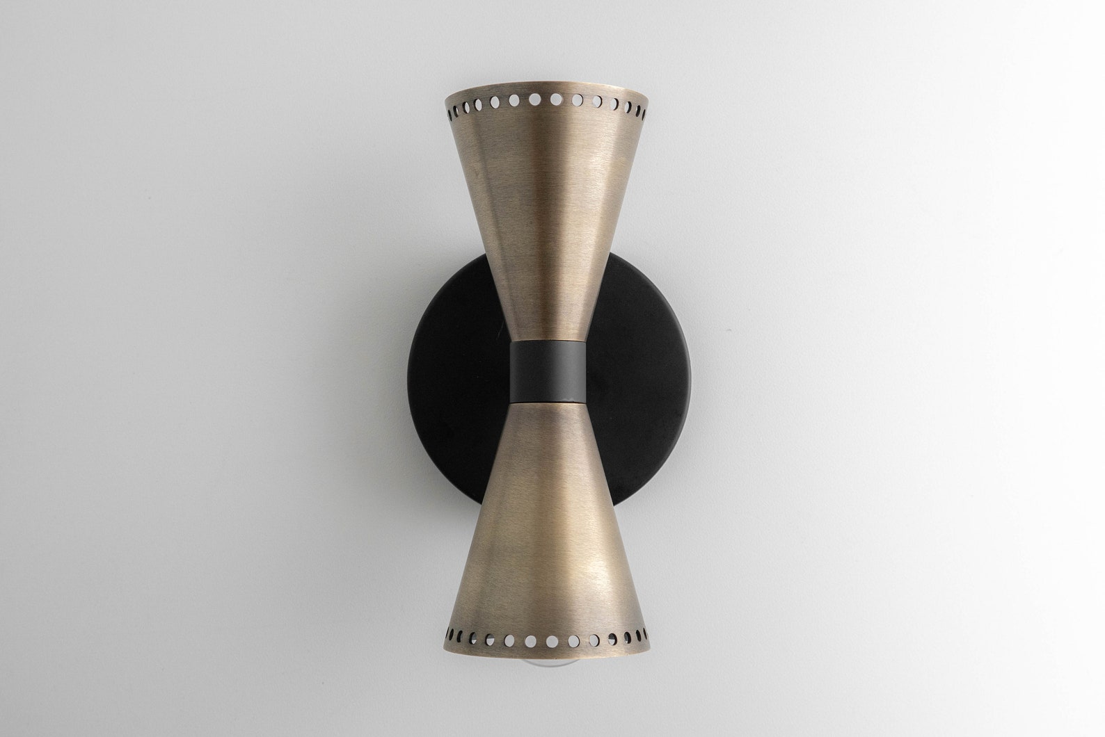 Geometric Sconce Holy Cone Cast Brass Cone Modern Sconce | Etsy