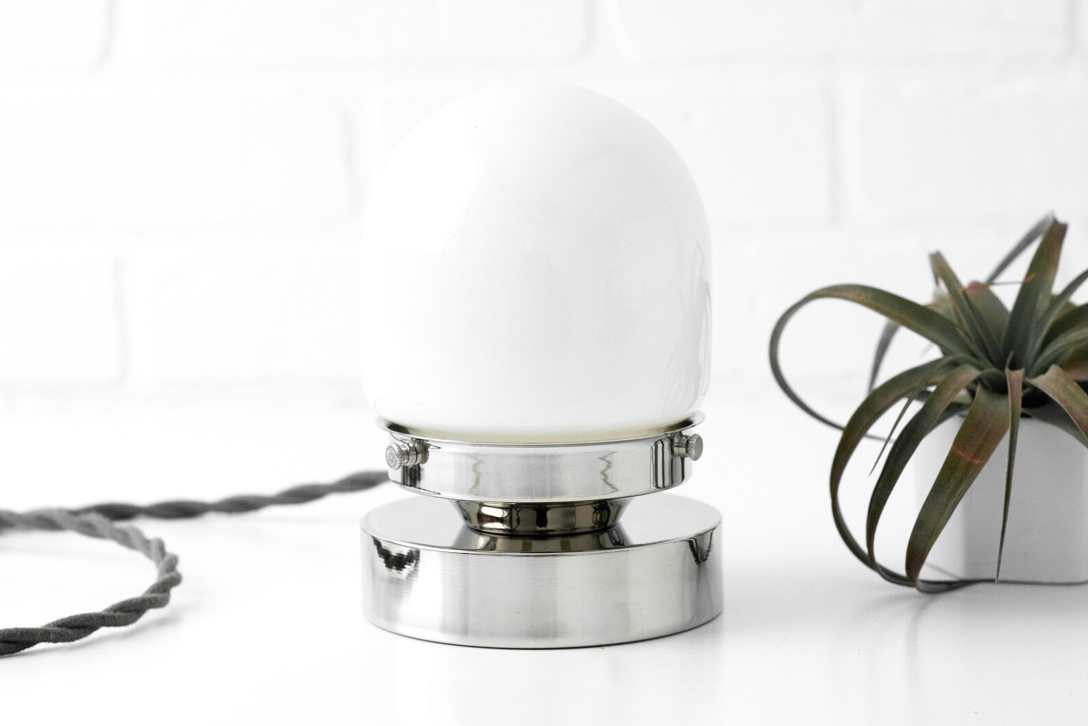 Small Globe Table Lamp Mid Century Lighting Soft Light - Etsy