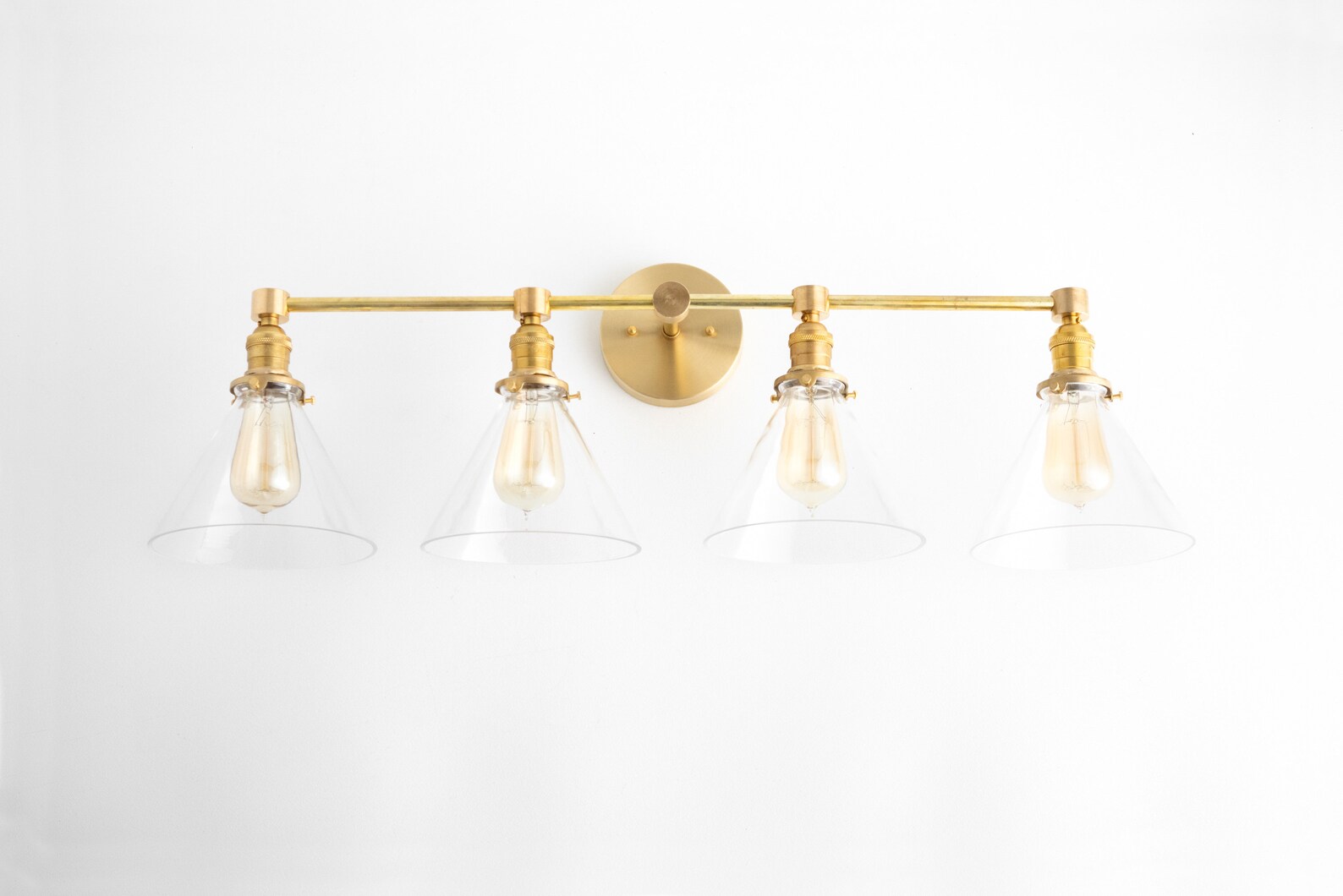 Clear Cone Vanity Vanity Lighting Farmhouse Lighting | Etsy