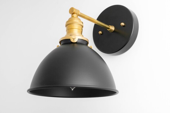 Matte Black Bucket Shade Multiple Finish Options Lighting - Etsy