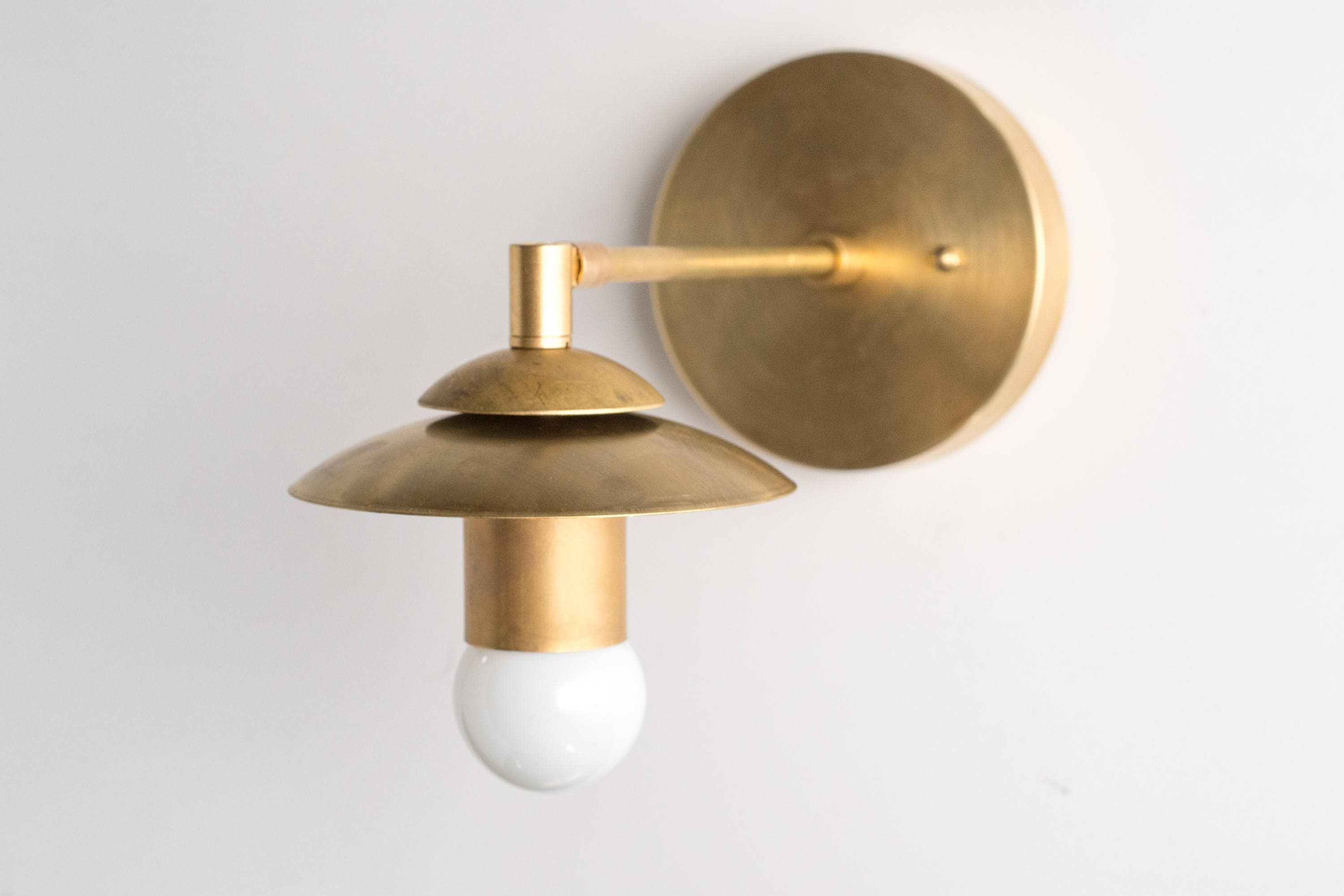 Brass Sconce Rustic Wall Sconce Modern Wall Light Gold - Etsy