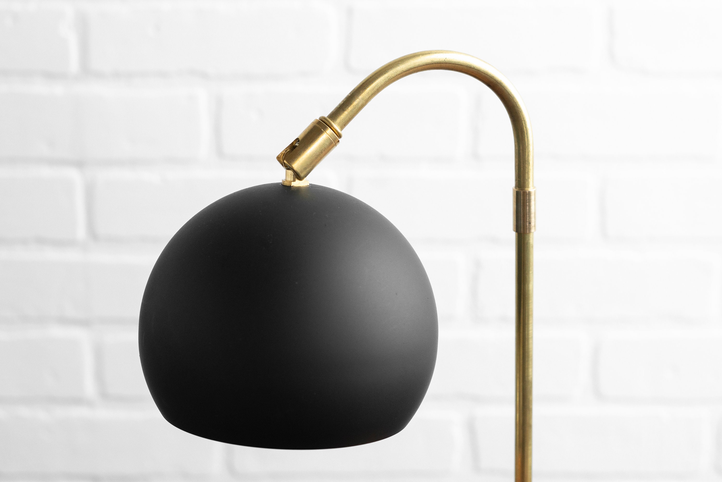 Black and Brass Dome Lamp - Table Lamp - Bedside Lamp - Desk Lamp ...