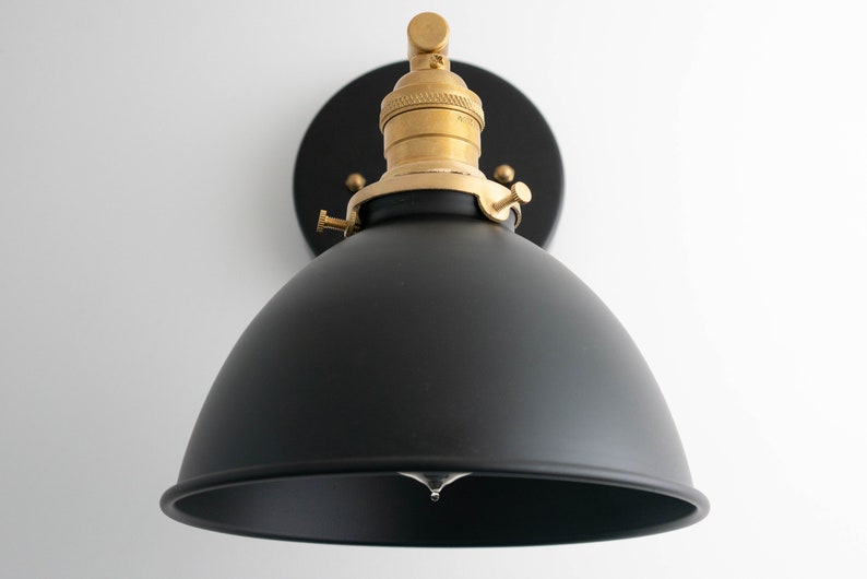 Matte Black Bucket Shade Multiple Finish Options Lighting - Etsy