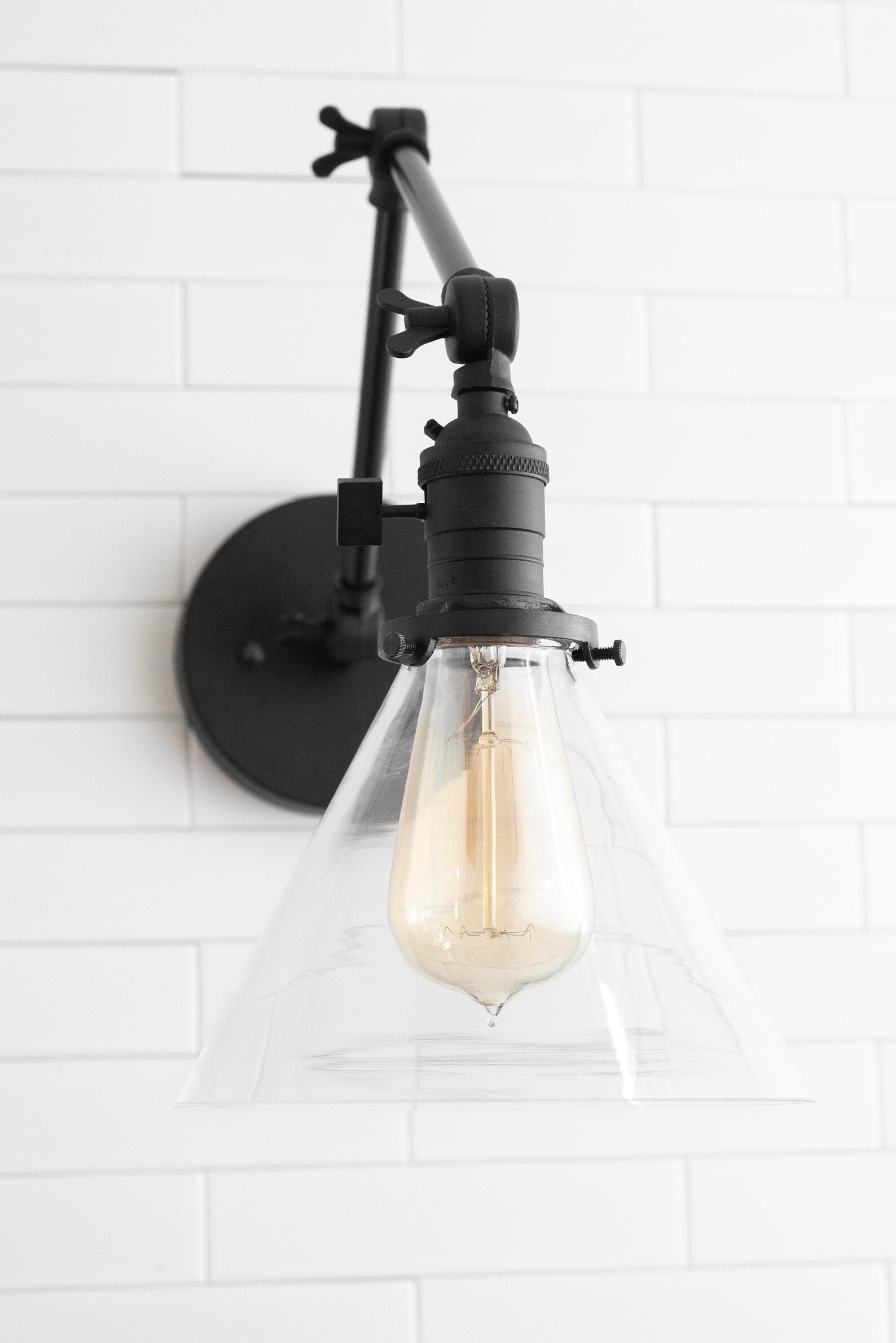Swing Arm Sconce Modern Farmhouse Edison Wall Light - Etsy