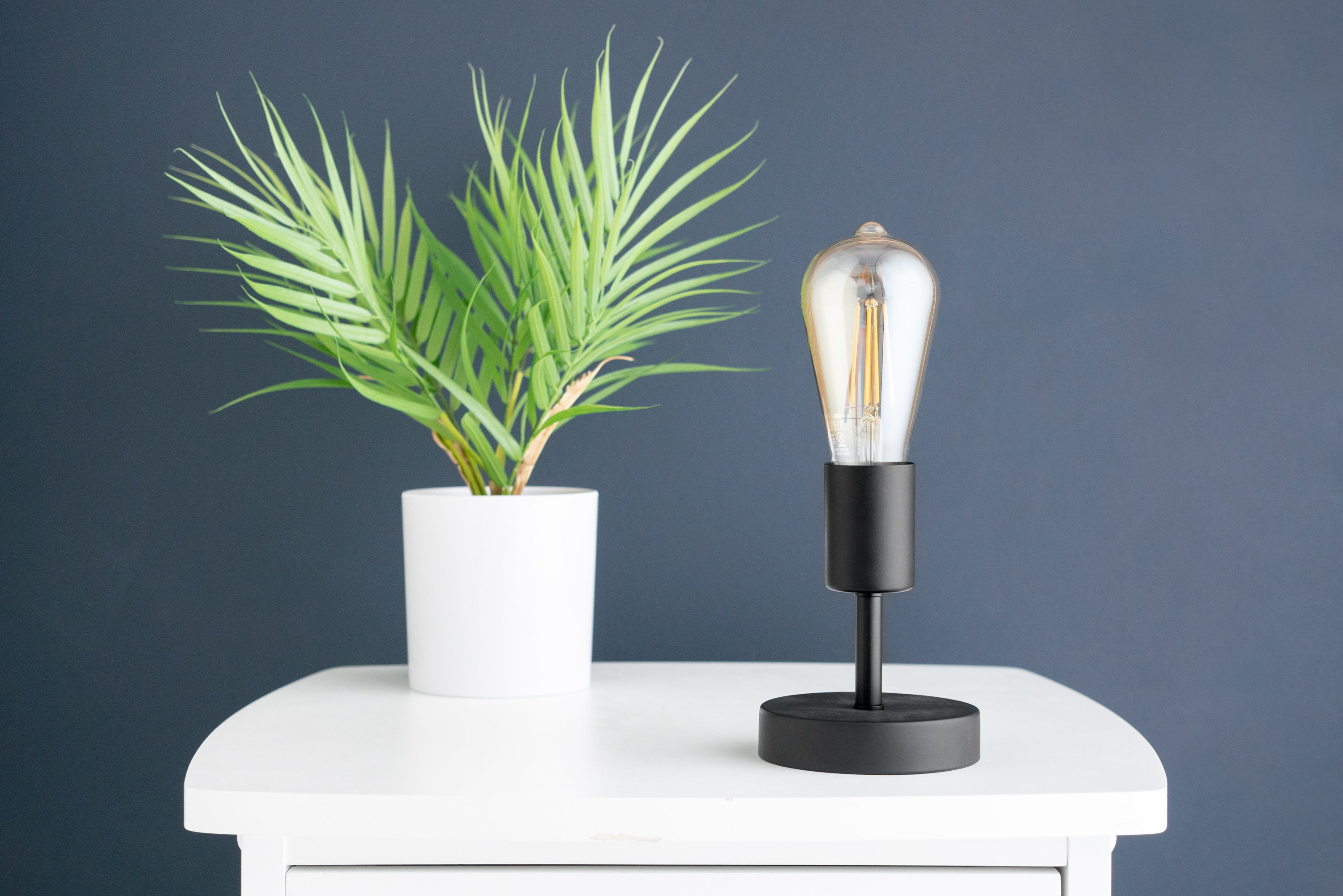 Minimalist Light Small Table Lamp LED Edison Desk Lamp | Etsy