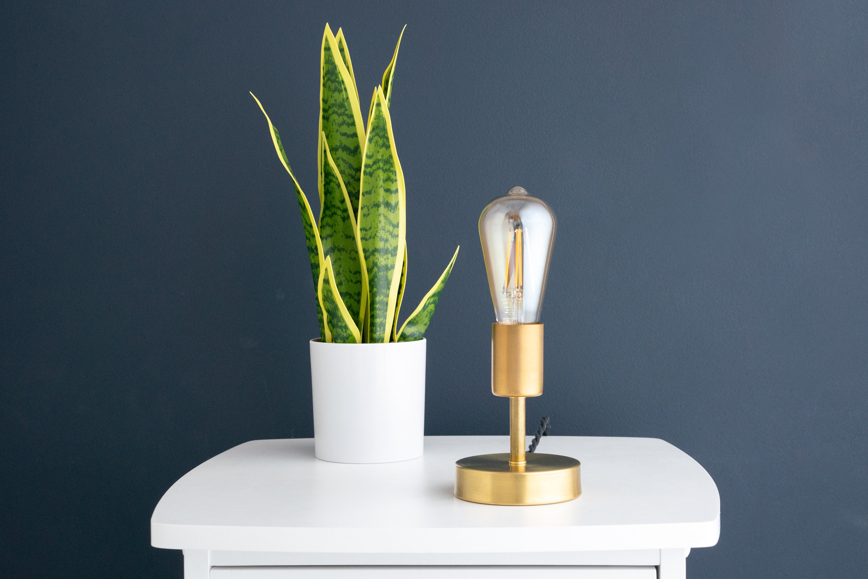 Minimalist Light Small Table Lamp LED Edison Desk Lamp | Etsy