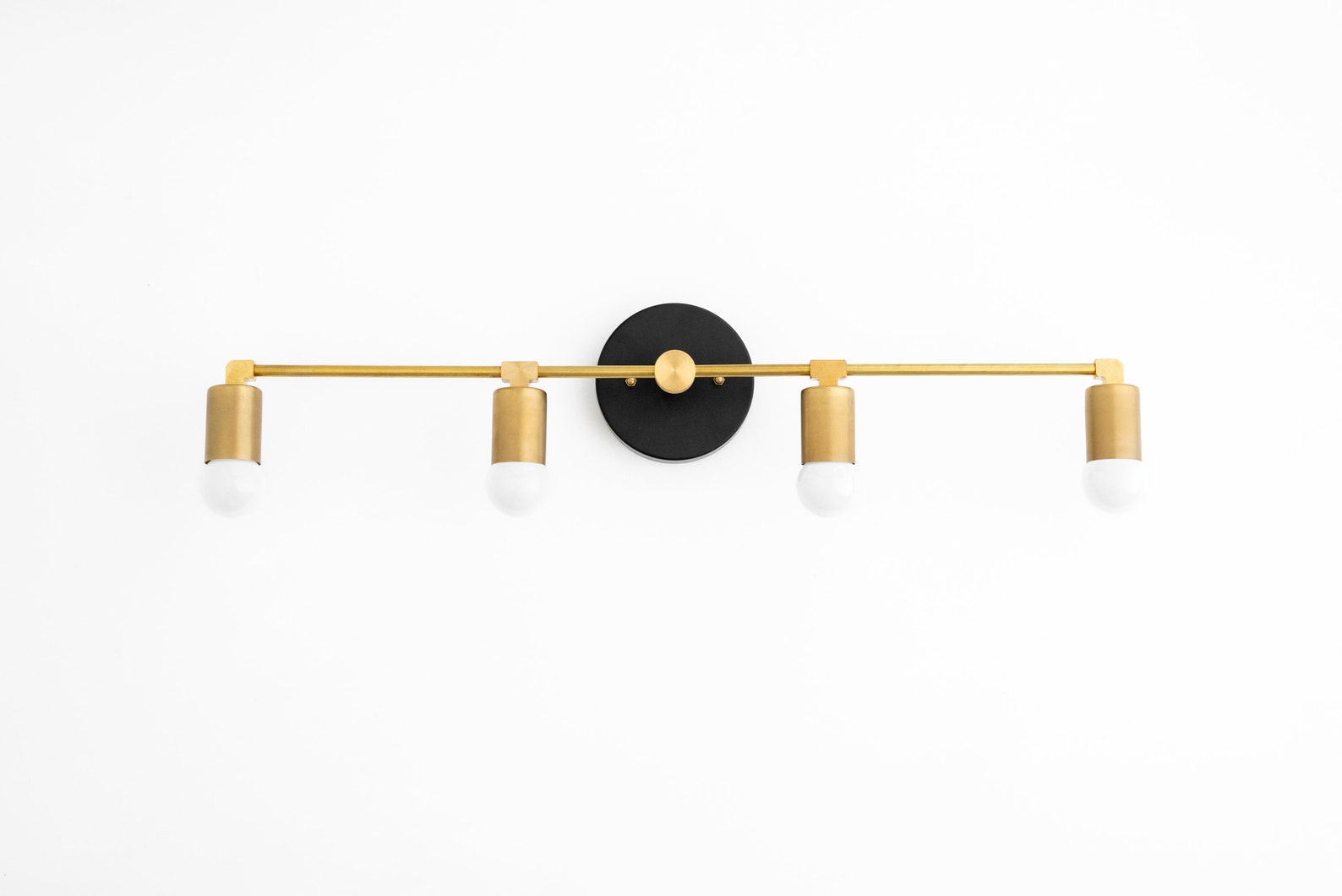 Brass Vanity Lamp Long Vanity Light 4 Bulb Bathroom - Etsy