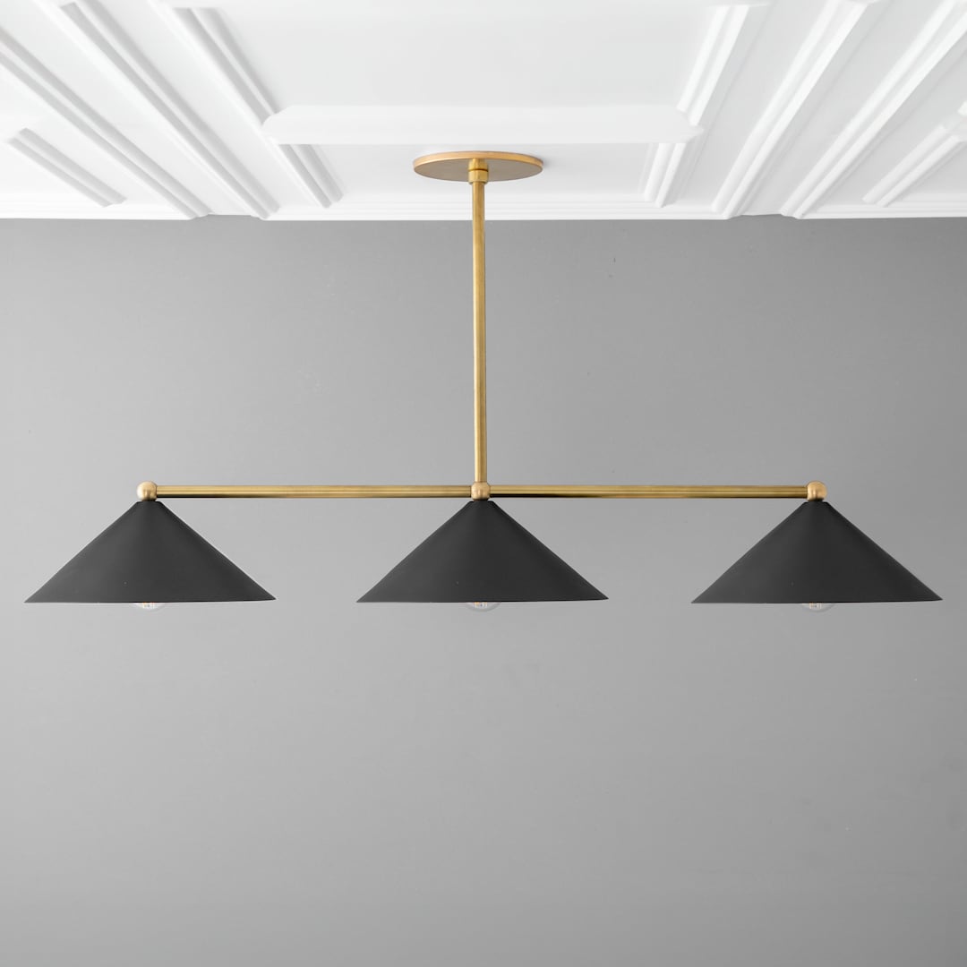 Chandelier Light-cone Chandelier-light Fixture-brass Ceiling Lamp ...