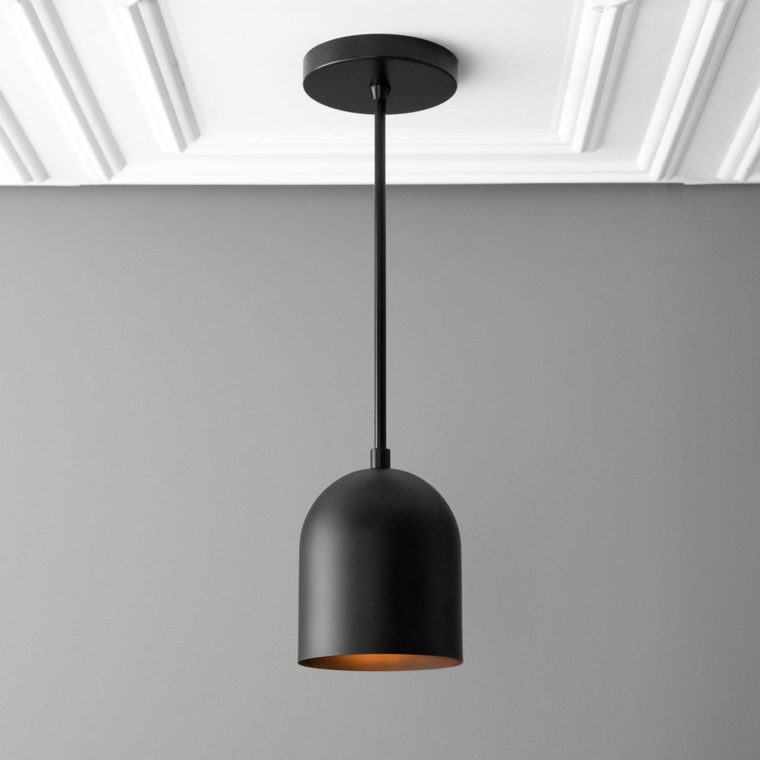 Pendant Lighting - Black Pendant Light - Dome Pendant Light - Kitchen ...