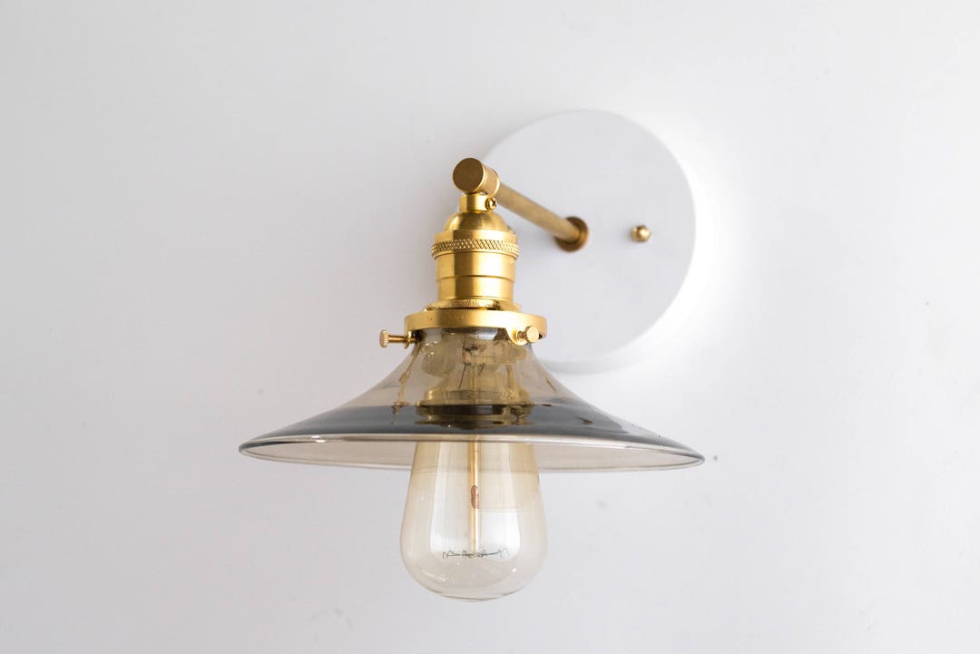 Edison Sconce Wall Sconces Smoked Glass Brass Lamps Sconce Lighting ...