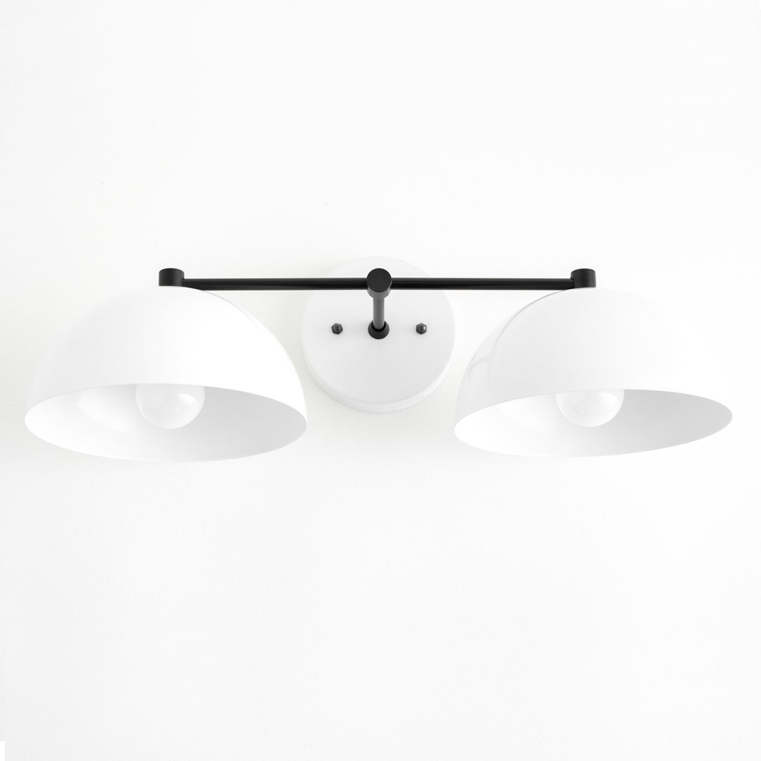 Half Dome White Vanity Light Wall Light Fixture Bathroom Light Vanity ...