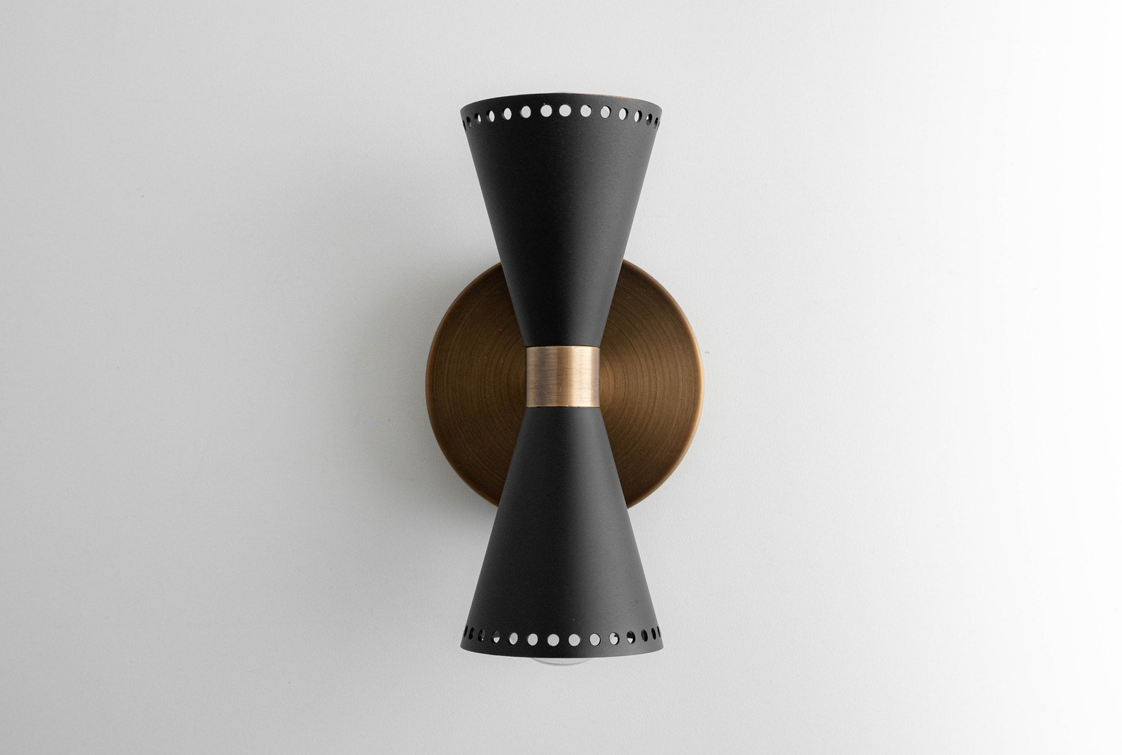 Geometric Sconce Holy Cone Cast Brass Cone Modern Sconce | Etsy