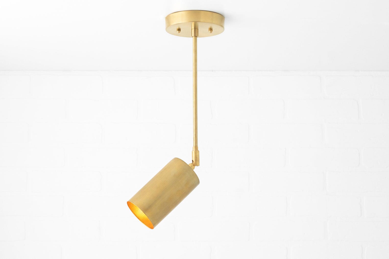 Brass Pendant Light - Unique Lighting - Mid Century Lighting - Modern ...