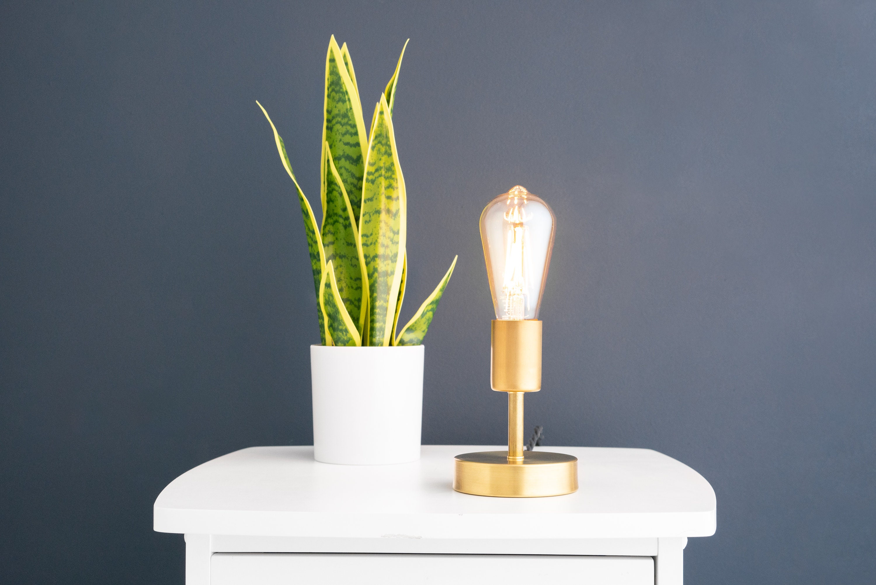 Minimalist Light Small Table Lamp LED Edison Desk Lamp | Etsy