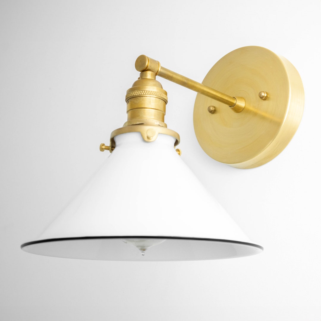 White Cone Sconce Multiple Finish Options Lighting Fixture Wall Sconce ...