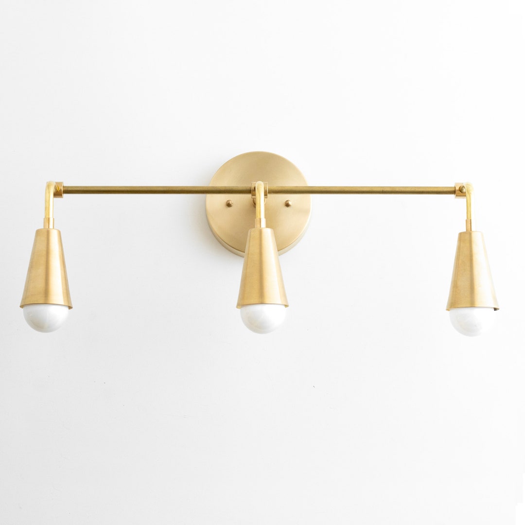 Modern Vanity Light Three Bulb Vanity Mirror Light Wall Light Fixture ...