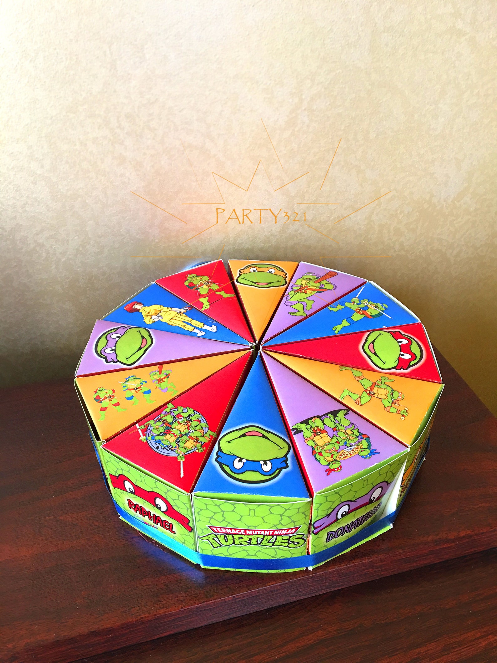 Ninja Turtles Cake Box-ninja Turtle Favor Slice Box-ninja Turtles Party ...