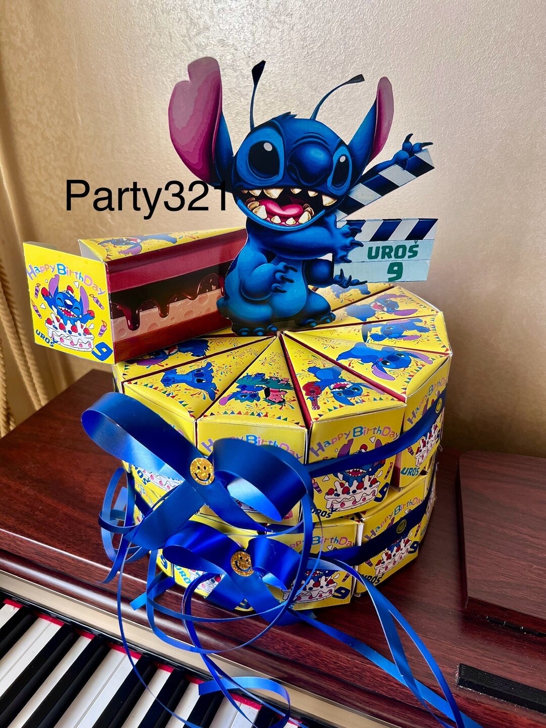 Stitch Cake Box-stitch Favor Slice Box-stitch Party-stitch Birthday ...
