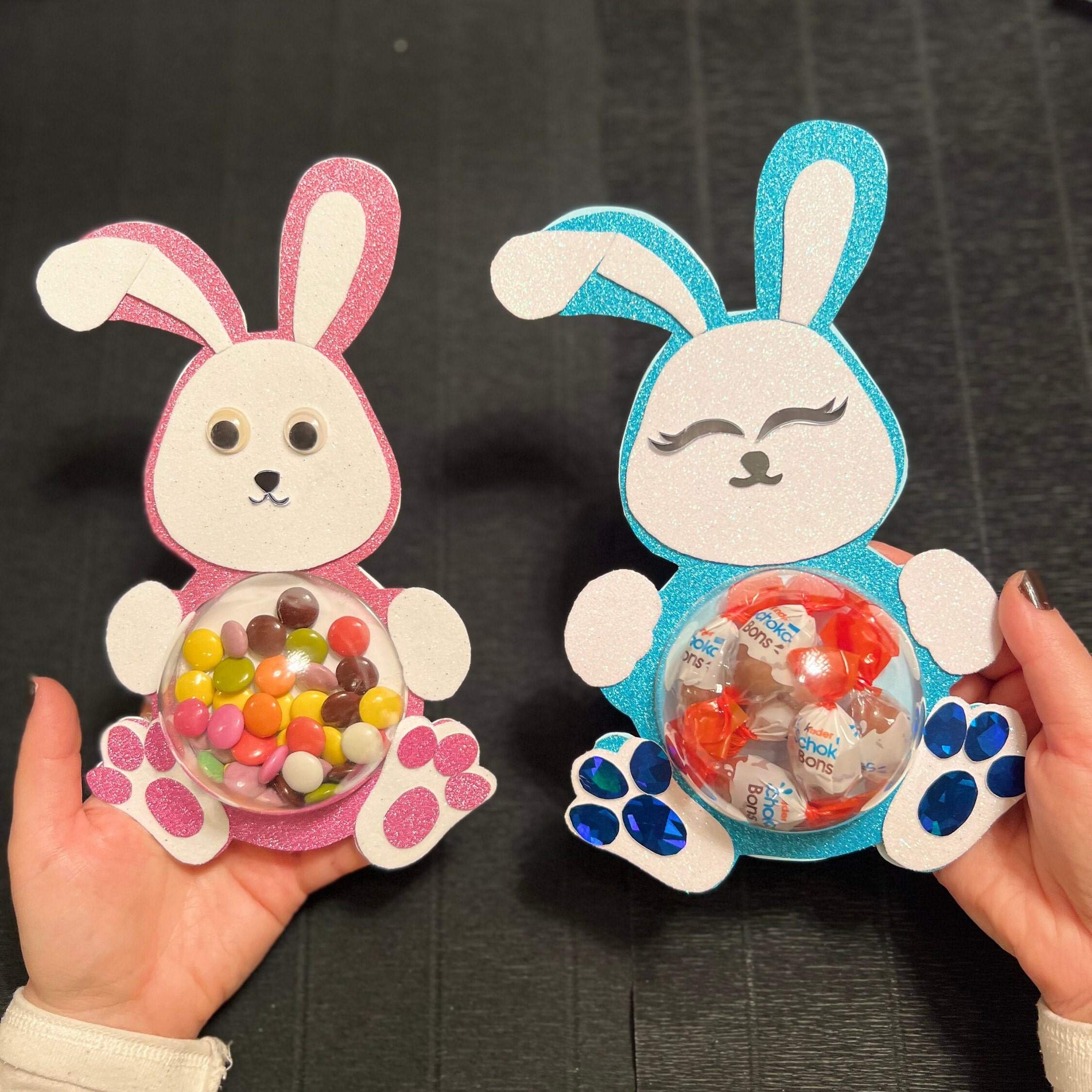 DIY Paper Bunny Easter Holder Printable Template - Etsy