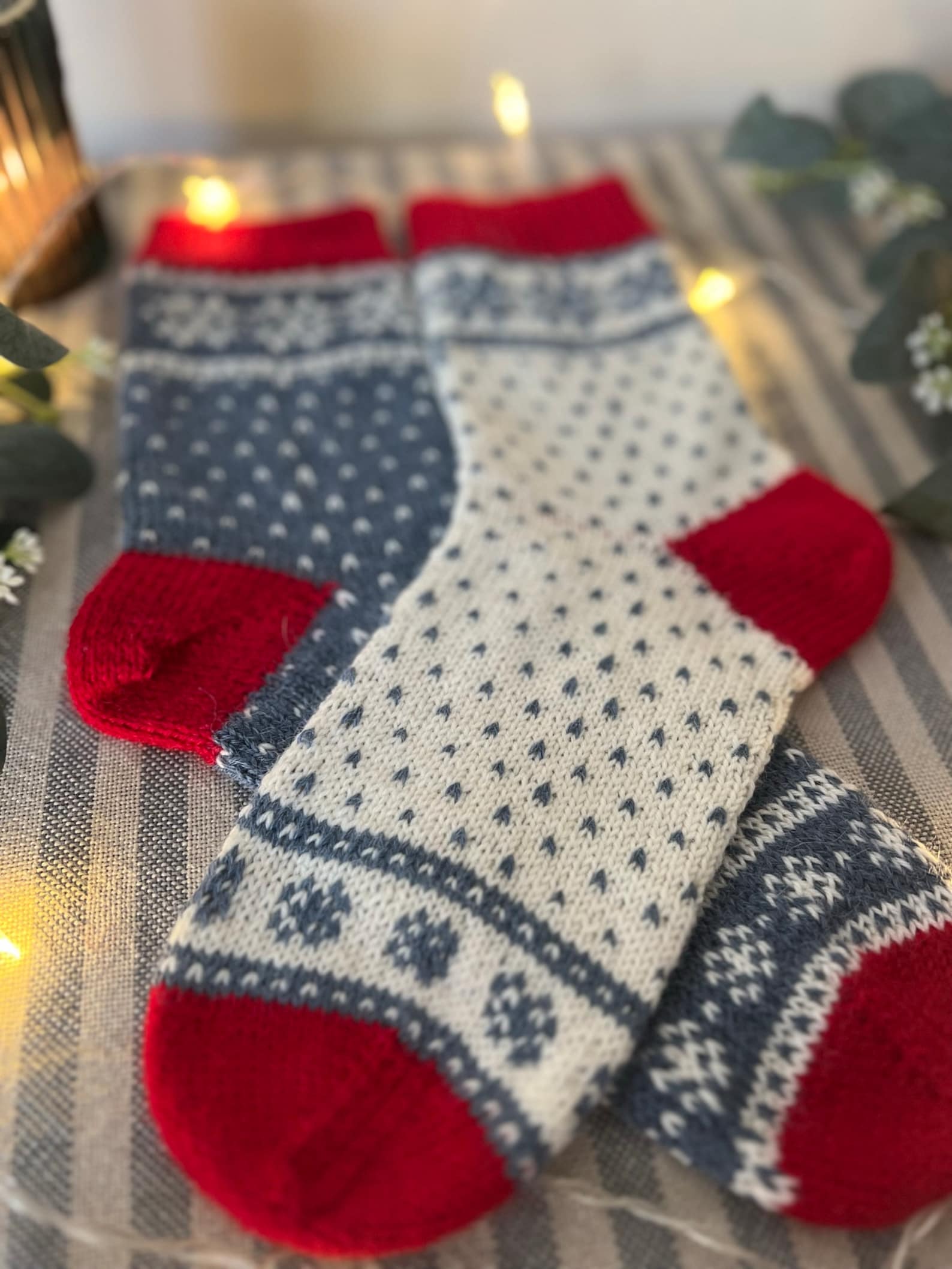 Knitting Pattern - Hygge Snowflake Socks - Hand Knitted Socks, Sizes UK ...