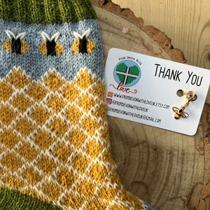 Bee Happy KIT Knitting Craft Kit Knit Your Own Bee Socks, All You Need ...