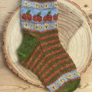 Knitting Pattern - Hello Pumpkin Socks - Hand Knitted Cuff Down Socks - Sizes UK 5 - 8 - Knit in ...