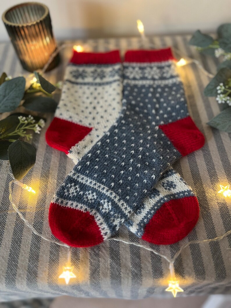 Knitting Pattern - Hygge Snowflake Socks - Hand Knitted Socks, Sizes UK ...