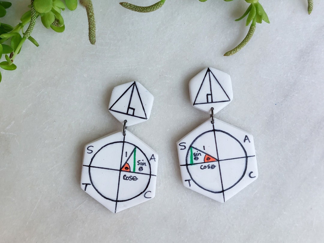 Trigonometry Earrings | Handcrafted Gift for Math Teacher ...