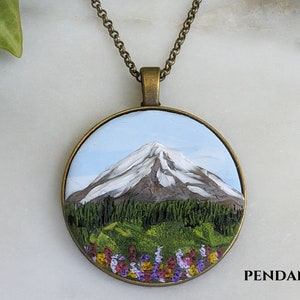 Mount Rainier Pendant Necklace Handmade American National Parks Artisan ...