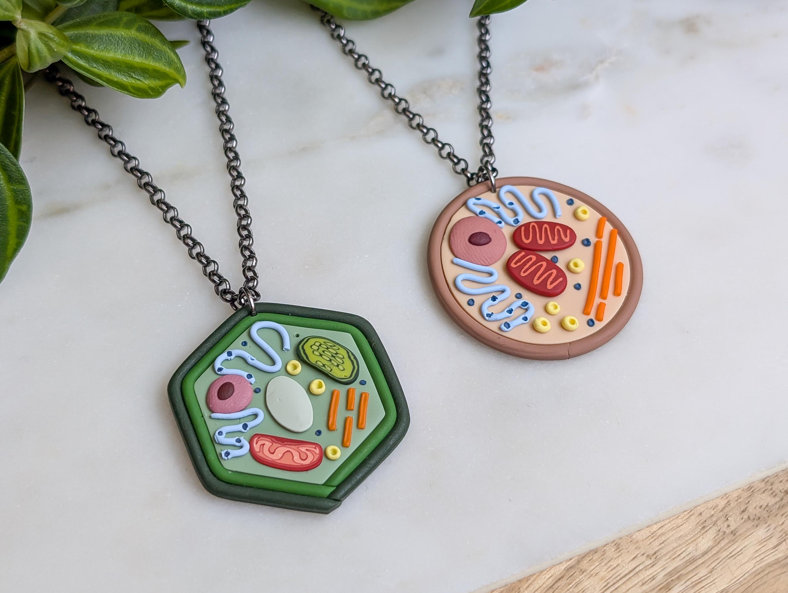Plant and Animal Cell Pendant Necklace | Fun Biology and Science ...