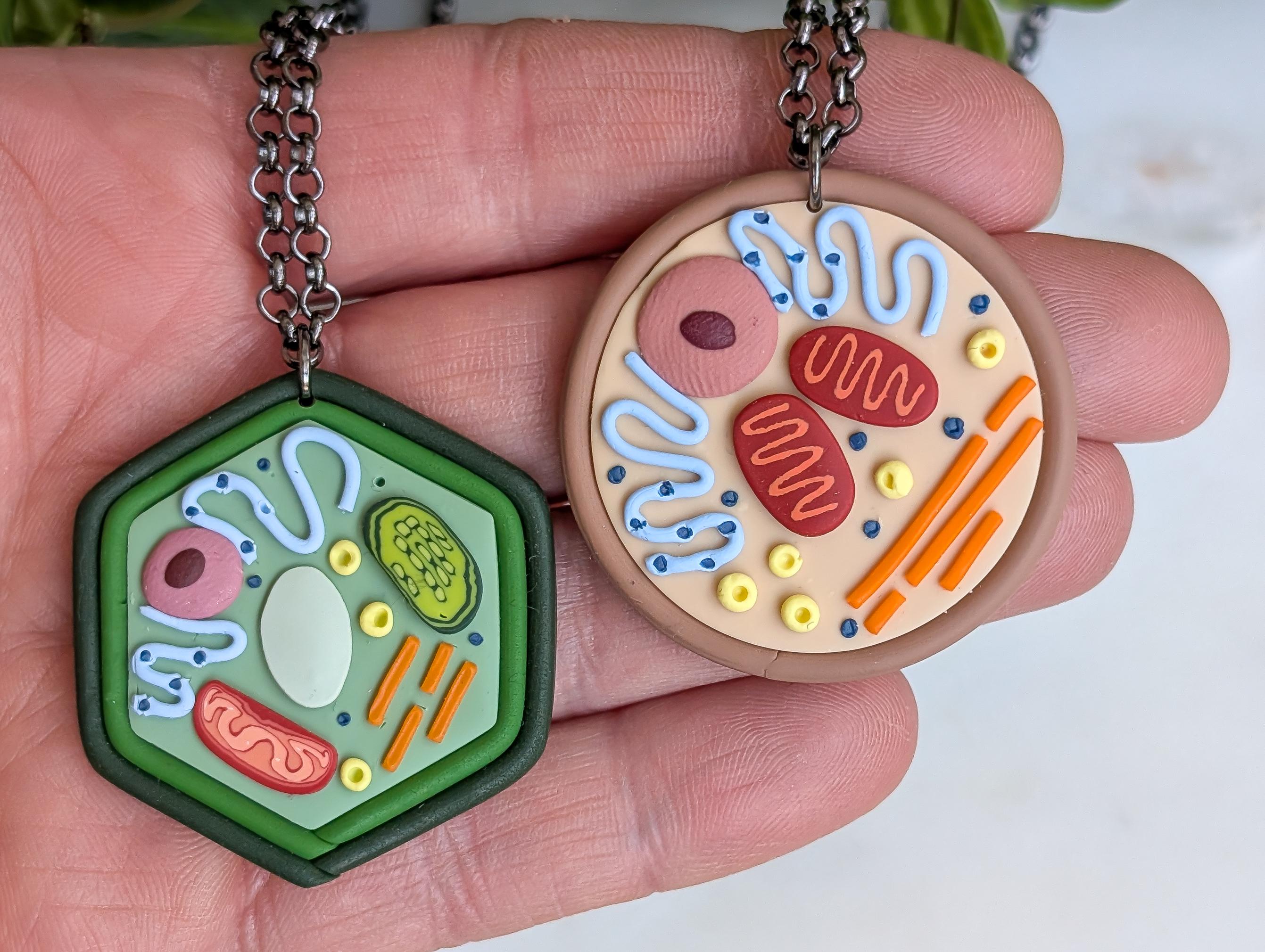 Plant and Animal Cell Pendant Necklace | Fun Biology and Science ...