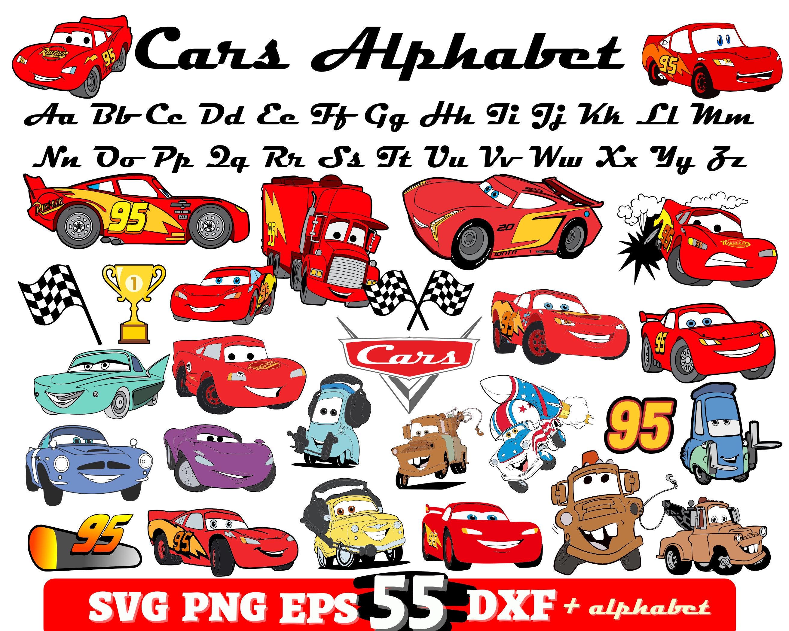 Pixar Cars Alphabet Poster
