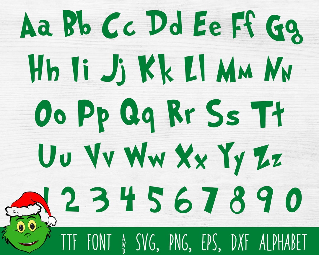 Christmas Font SVG Cricut, Christmas Alphabet SVG, Christmas Font OTF ...