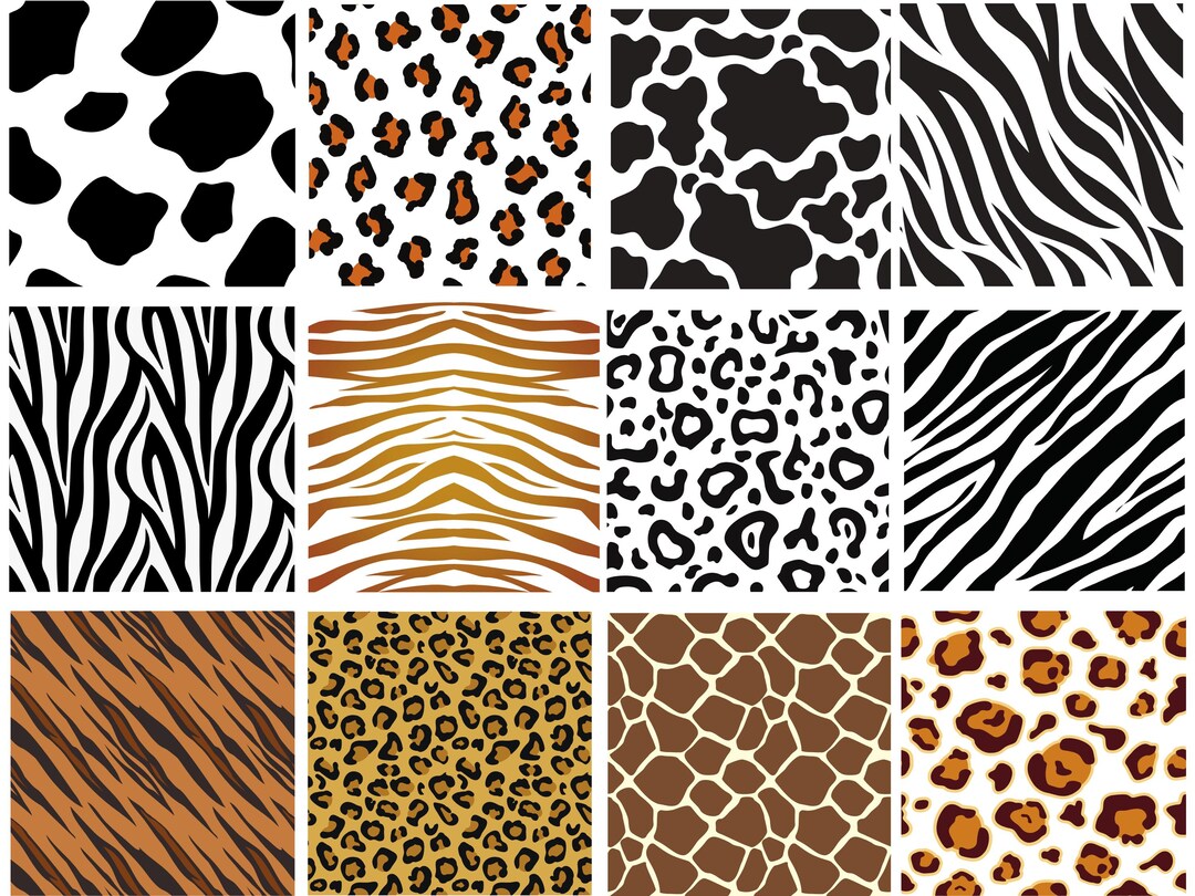 Animal Print SVG Bundle, Animal Print PNG, Animal Print Clipart ...